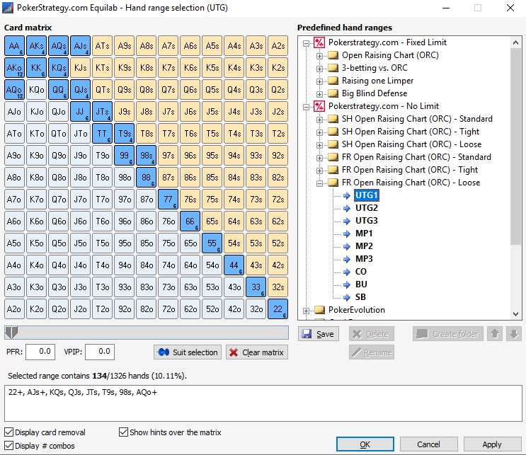 UTG open range | No Limit | PokerStrategy.com Forum
