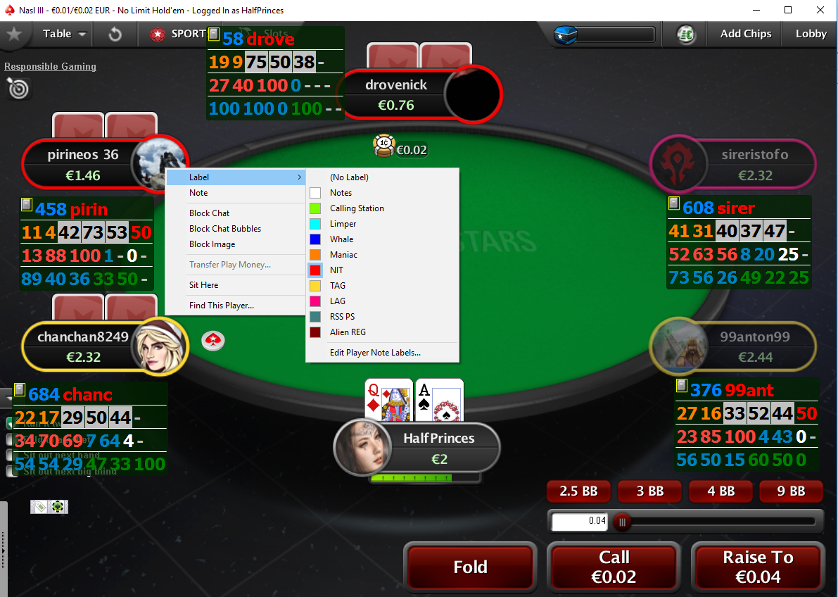 Player Labelling + Making notes | General Poker Discussion ...